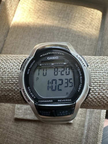 CASIO Illuminator 3468 WS-1000H 60 Lap Quartz Digital Watch | eBay