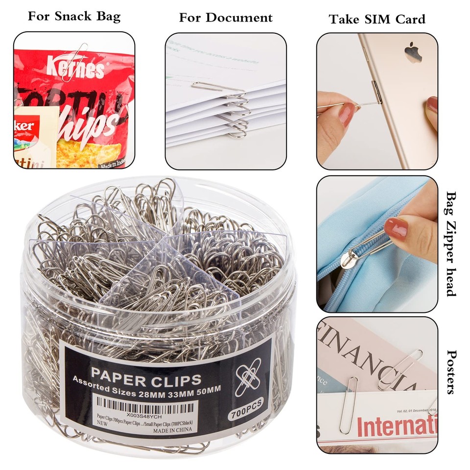 700pcs Paper Clips Assorted Sizes Large (700PCS) | eBay