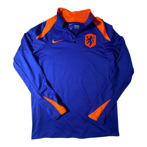 Netherlands Soccer Shirt Mens Medium Blue Orange KNVB Football Nike Dri ...
