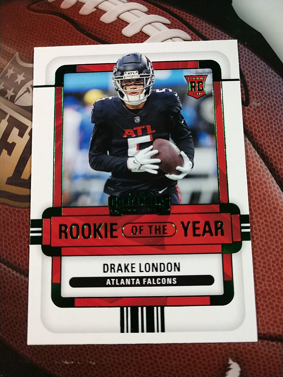 DRAKE LONDON 2022 Contenders Rookie of the Year Contender EMERALD ...