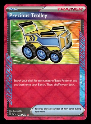 Precious Trolley (ACE SPEC Rare) 185/191 Pokémon Scarlet Violet Surging ...