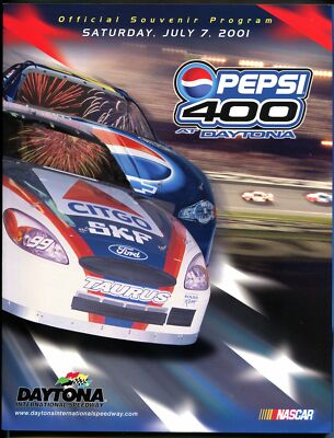 Daytona Pepsi 400 NASCAR Race Program 7/2001-original slip cover-VF/NM ...