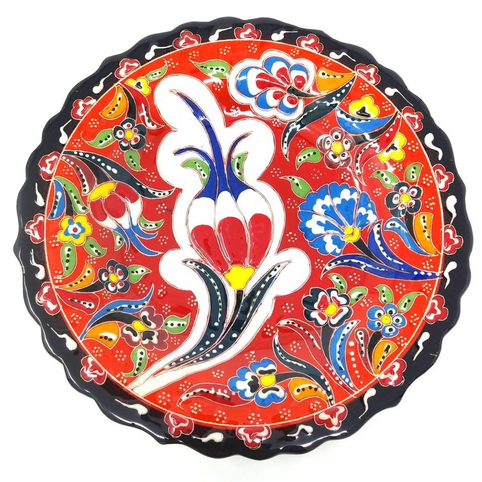 7" Handmade Turkish Plate Hand Painted Ceramic Plate Home Decorative ...