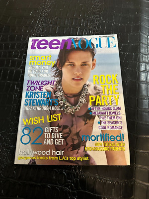 DECEMBER/JANUARY 2009 TEEN VOGUE fashion Magazine KRISTEN STEWART | eBay