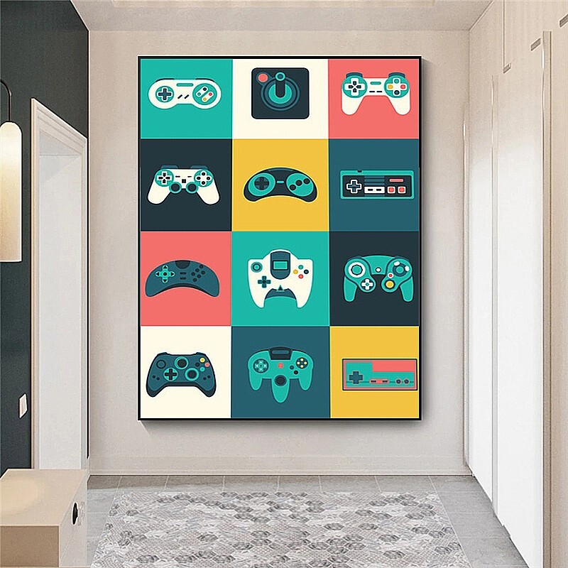 Game Controller trendy canvas wall art | eBay