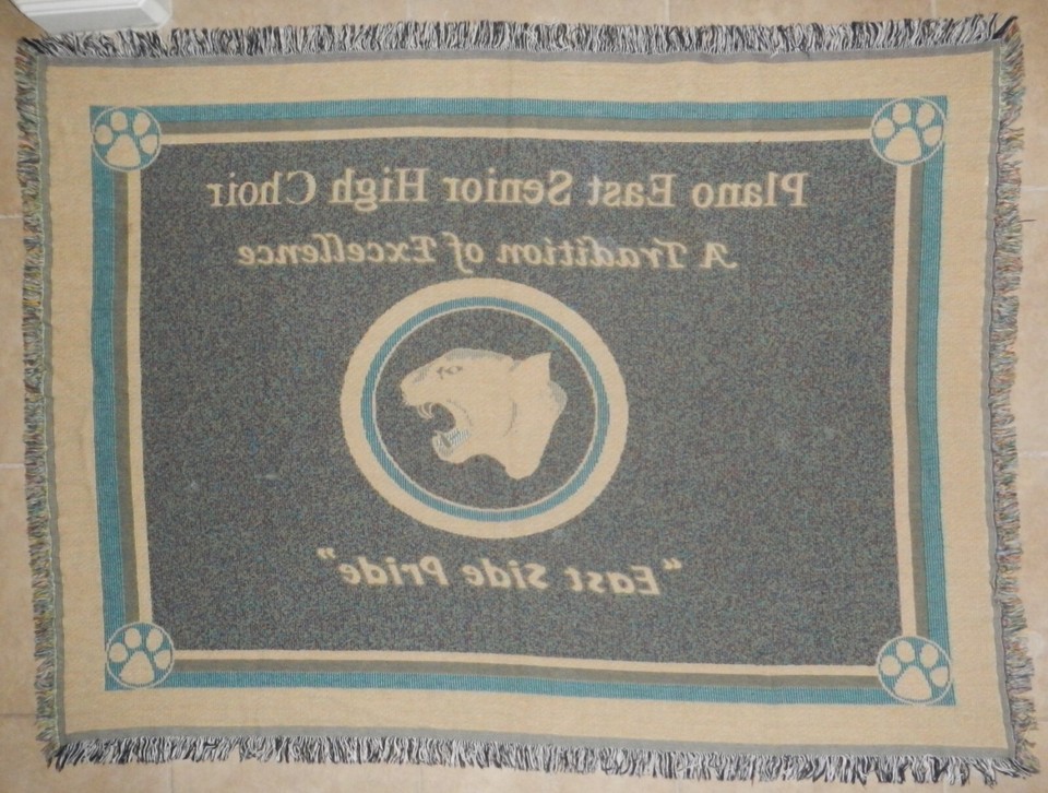 Plano East Senior High School Panthers PESH Choir Woven Throw Blanket ...