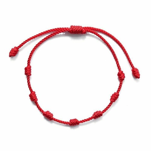 Weave With Adjustable Clasp 7 Knots Red String Bracelet Weave Bangle ...