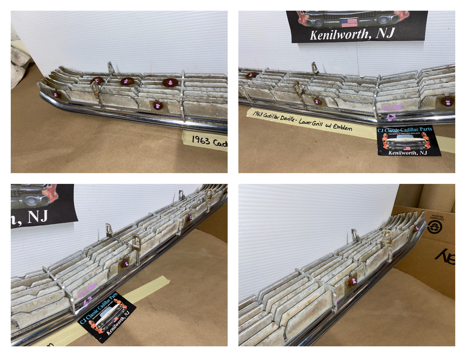 OEM 63 Cadillac Deville FRONT LOWER GRILL WITH SCRIPT EMBLEM | eBay