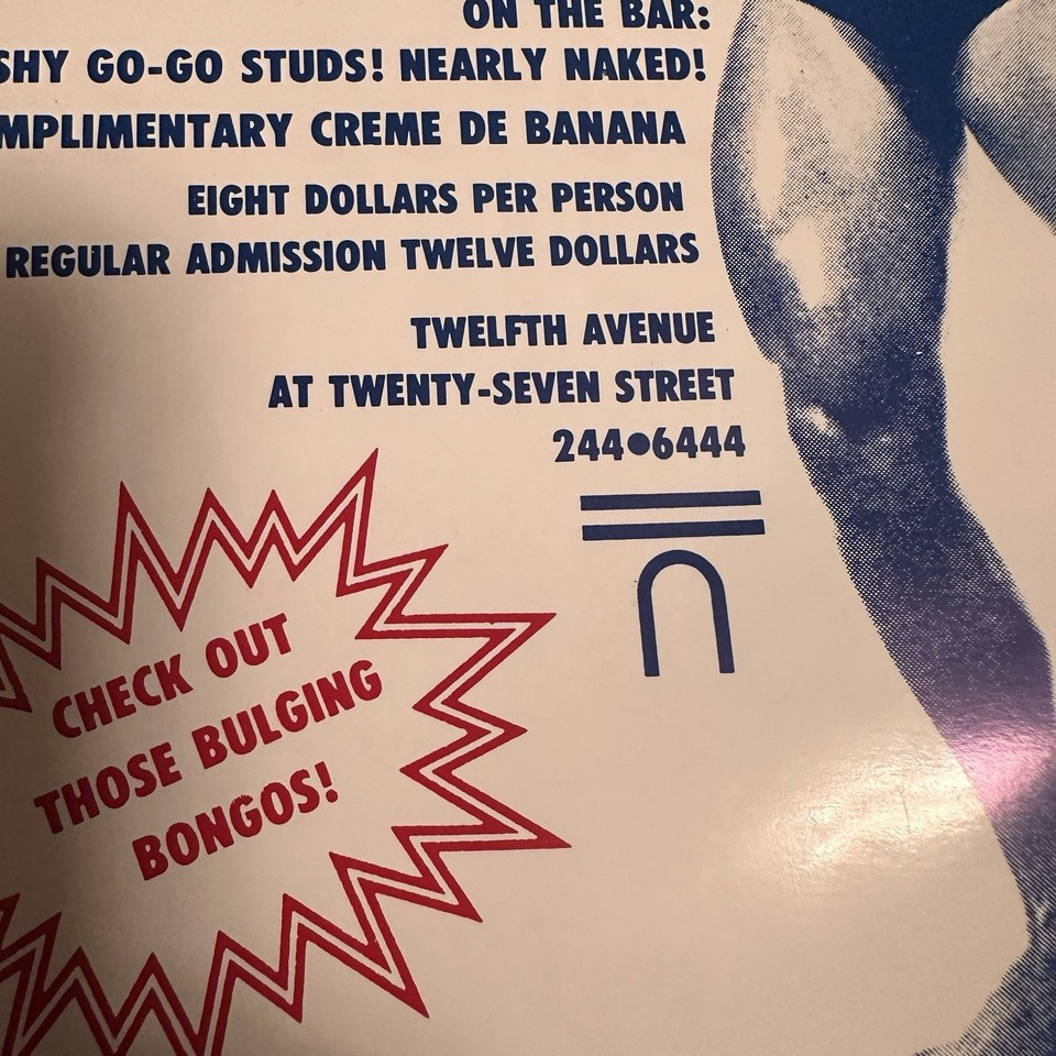 Rare 1987 THE TUNNEL nightclub Club NYC early fold out invite MUSCLES ...