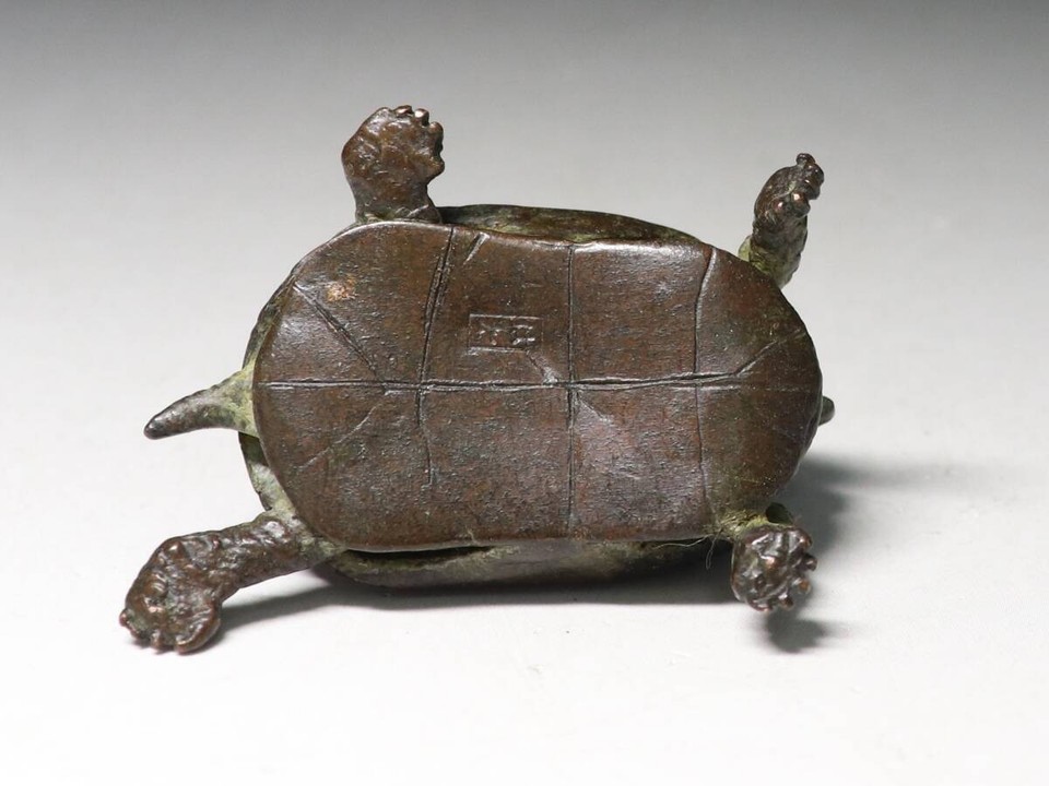 Antique Japanese Bronze Turtle Movable Head Okimono Signed | eBay