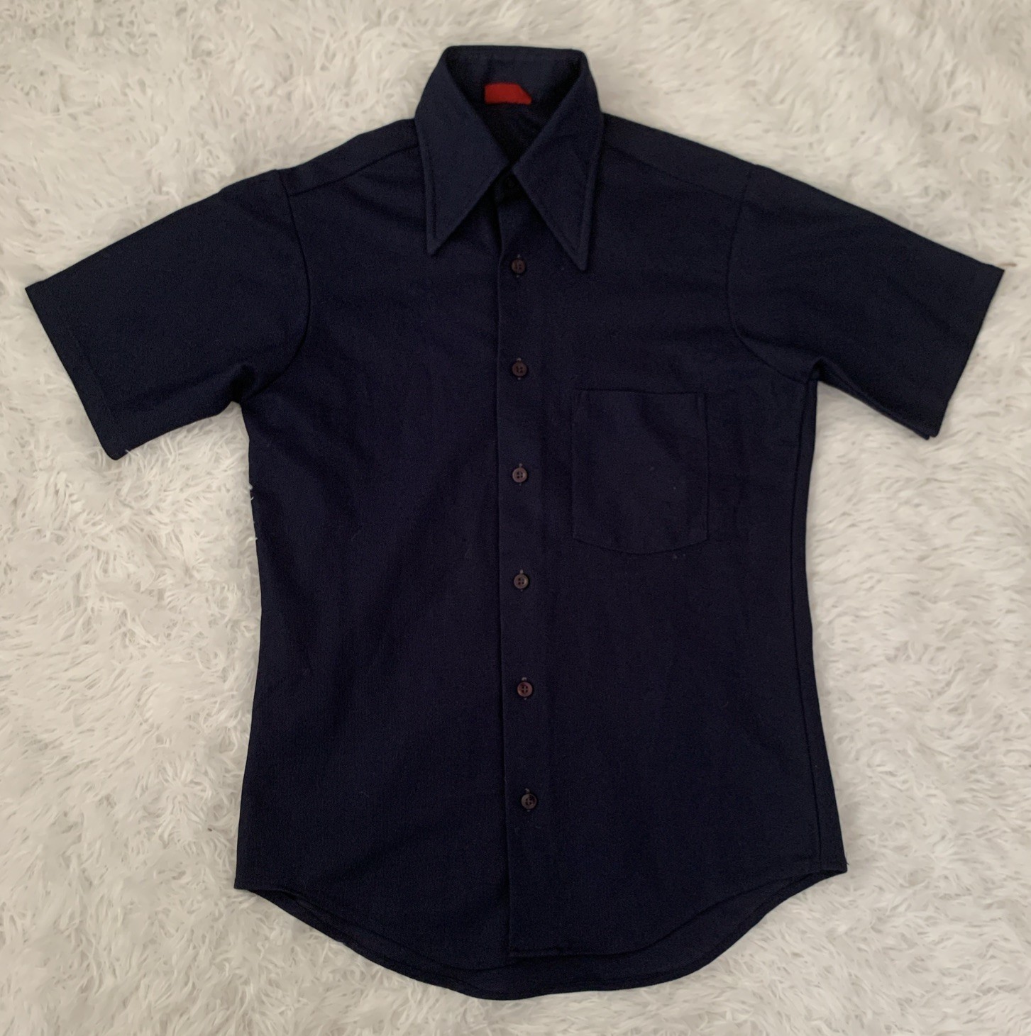 Vintage Sears Kings Road Polyester Button Up Shirt S… - Gem