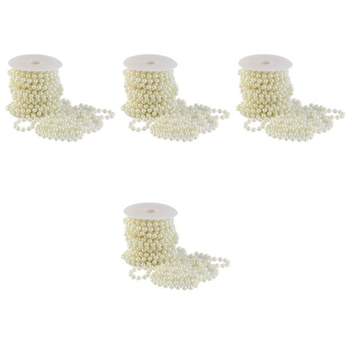 4 Pieces Pearl Beads String Crystal Garland Hanging Curtain for DIY ...