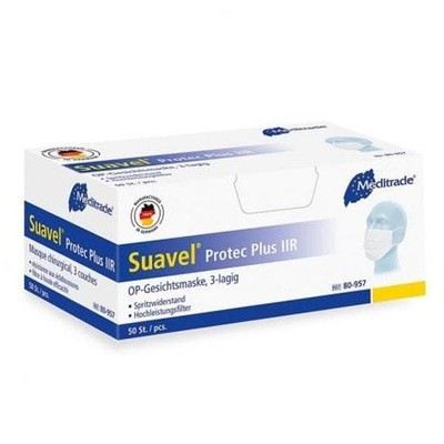 Suavel Protec Type IIR Surgical Masks With Earloops - 1 Pack Of 50 ...