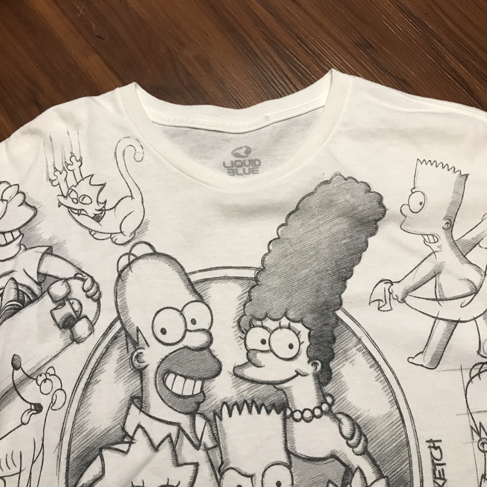 Liquid Blue The Simpsons Groening Sketch Art All Over… - Gem