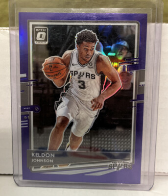 KELDON JOHNSON - 2020-21 OPTIC PURPLE PRIZM Holo SAN ANTONIO SPURS #10 ...