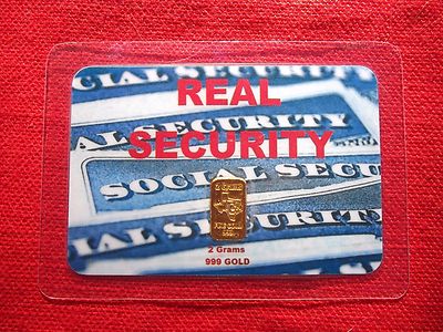 2 gram GOLD BAR TGR BULLION "SECURITY" EDITION 9999 Ingot Sealed In ...