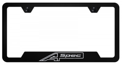 Acura A-Spec Logo Black Finish Notched License Plate Frame Official ...