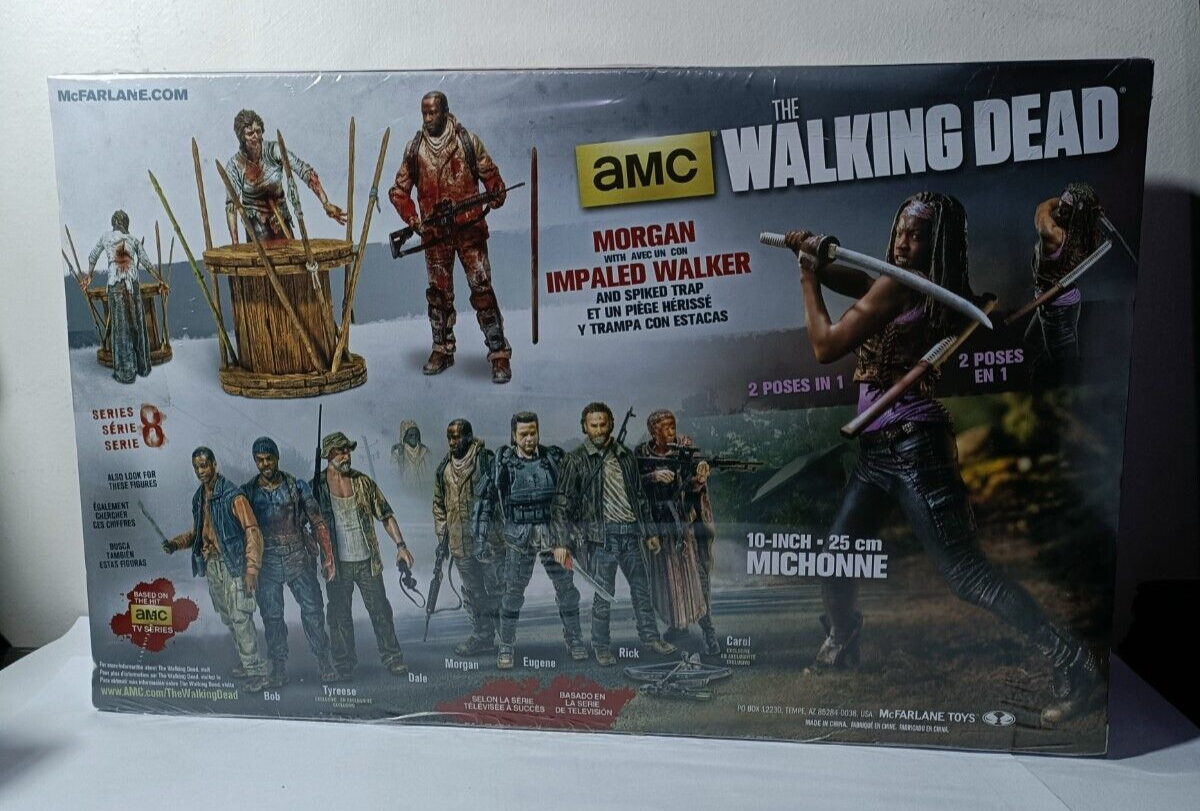 Morgan The Walking Dead figure with impaled Walker and Spiked Trap New ...