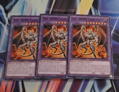 Yugioh 3x Evil Hero Dark Gaia Common Playset 1st Edition | eBay