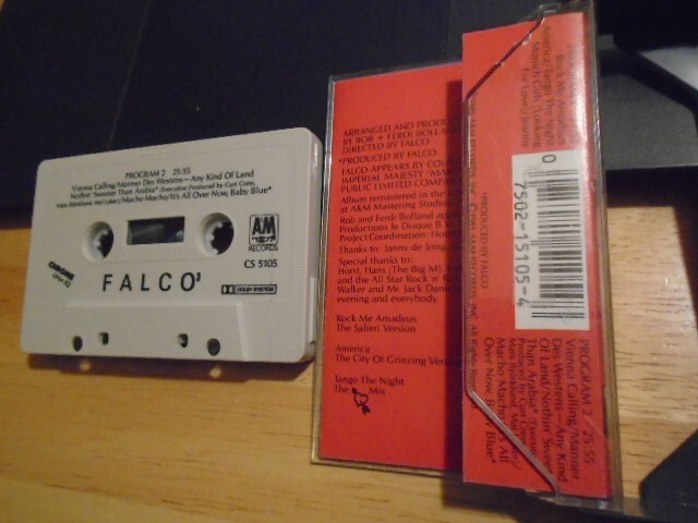 RARE OOP Falco 3 CASSETTE TAPE synth pop 1986 ROCK ME AMADEUS Vienna ...