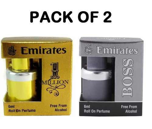 1 Million + Boss Émirat Rouleau Sur Attar 6ml Alcool - Gratuit (Paquet ...