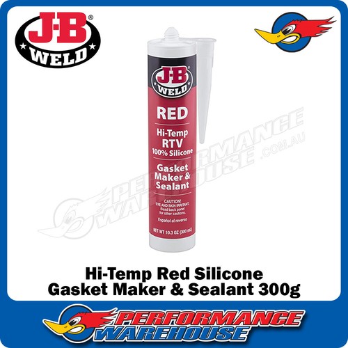 JB Weld Hi-Temp Red Silicone Gasket Maker & Sealant 300g (10.3oz) 31914 ...