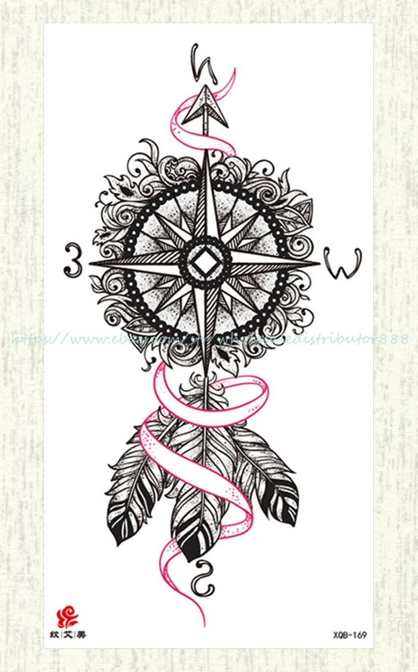 Compass Dreamcatcher Tattoo
