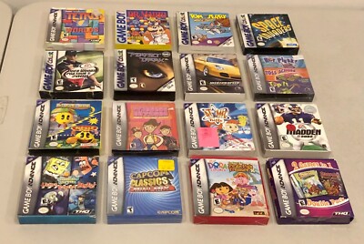 GAME BOY + ADVANCE GBA BOXED LOT OF 16 PERFECT DARK SPACE INVADERS TOM ...
