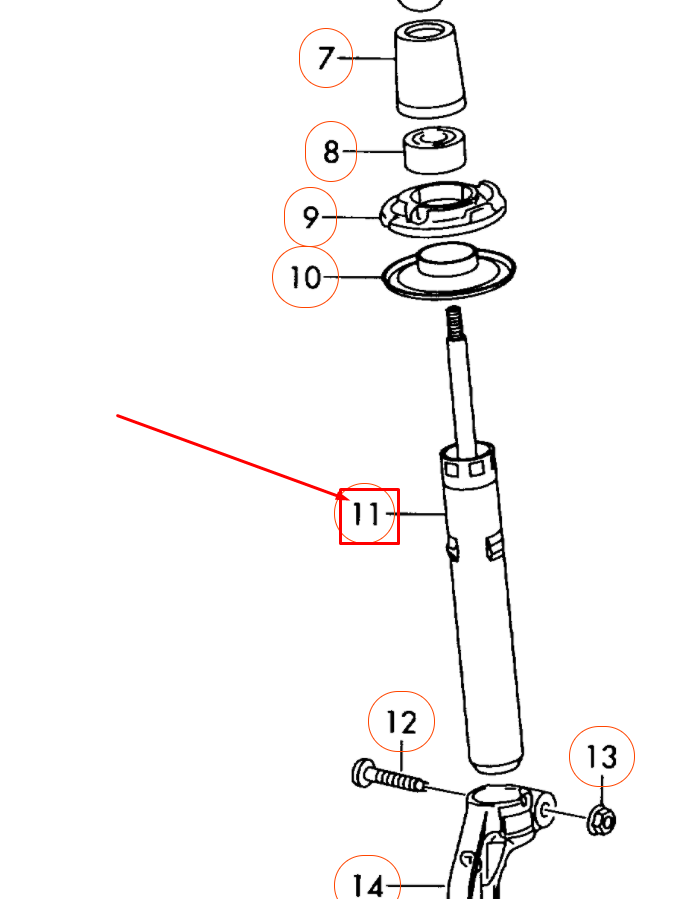 AUDI Q5 8R Front Gas Shock Absorber 8R0413031G NEW GENUINE | eBay