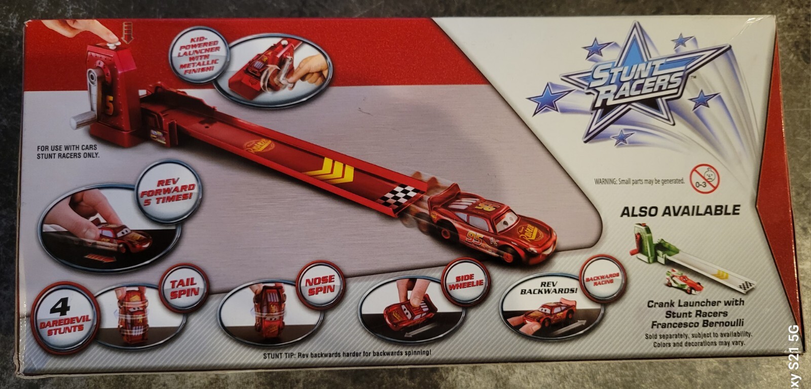 Disney Pixar Cars Stunt Racers Crank Launcher W/ Stunt Motor Lightning ...