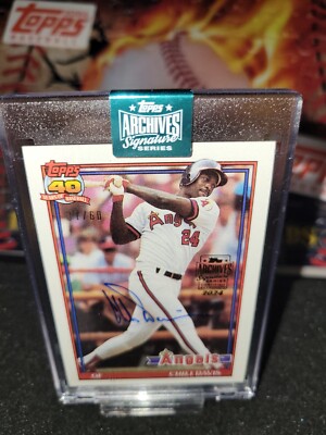 Chili Davis 2024 Topps Archives Signatures 1991 Topps autograph #'d 37/ ...