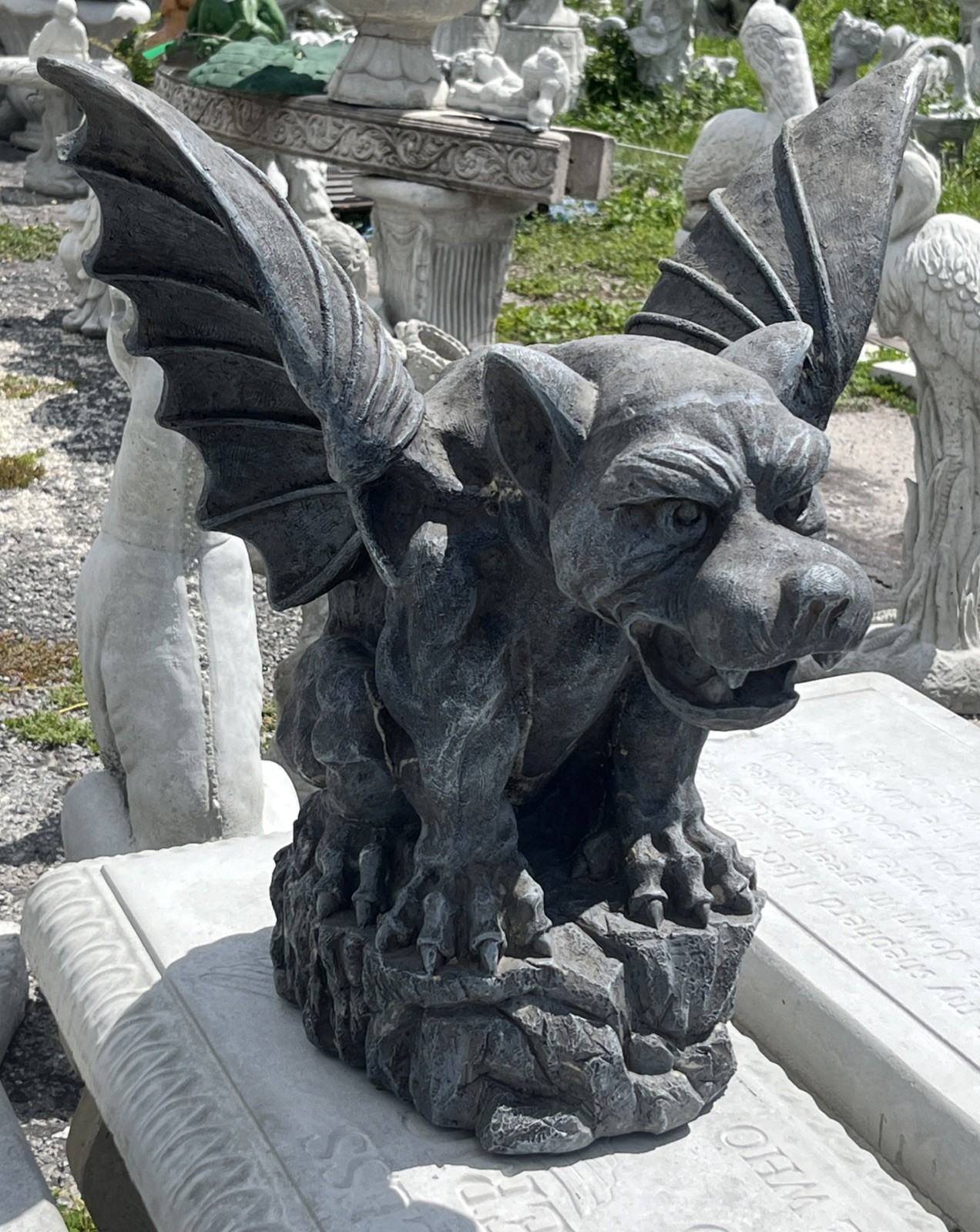 Homemade Latex/fiberglass Mold. Make Concrete Or Plaster Large Gargoyle ...
