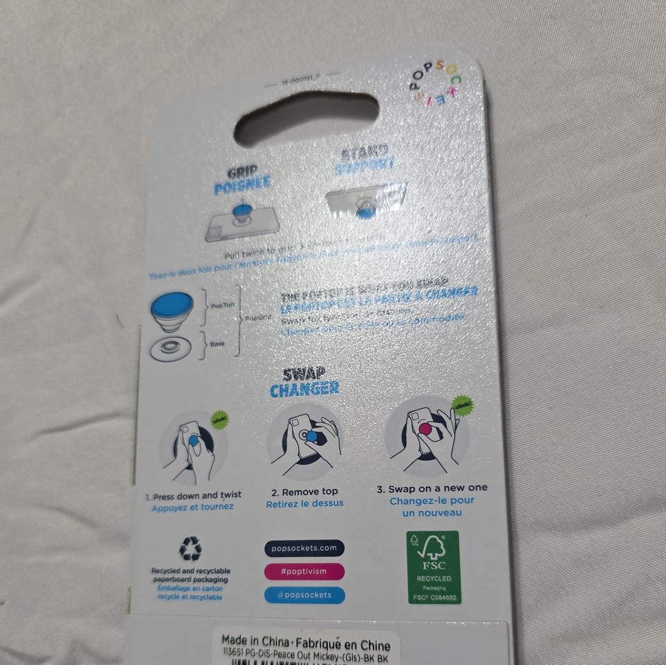 NEW Disney Mickey Mouse “Vintage Mickey” Enamel Popsocket Pop Holder ...