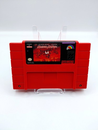 Spiderman Venom Maximum Carnage SNES Super Nintendo Red Cartridge Clean ...