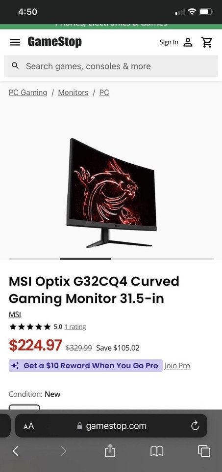 msi curved gaming monitor | eBay