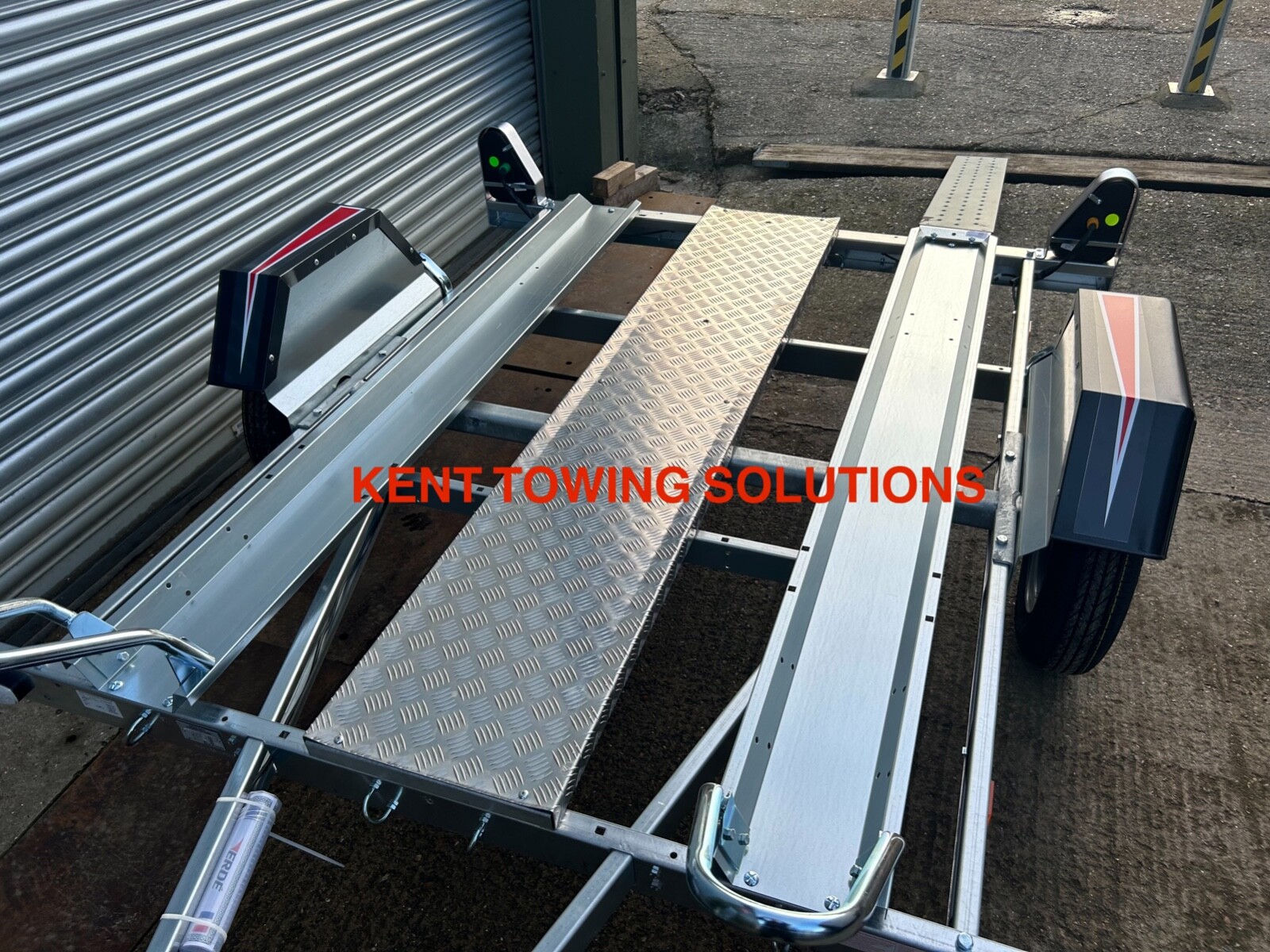 New Erde CH751 Double Motorcycle Bike Trailer with Flooring and Ramp Incl 750kg | eBay UK