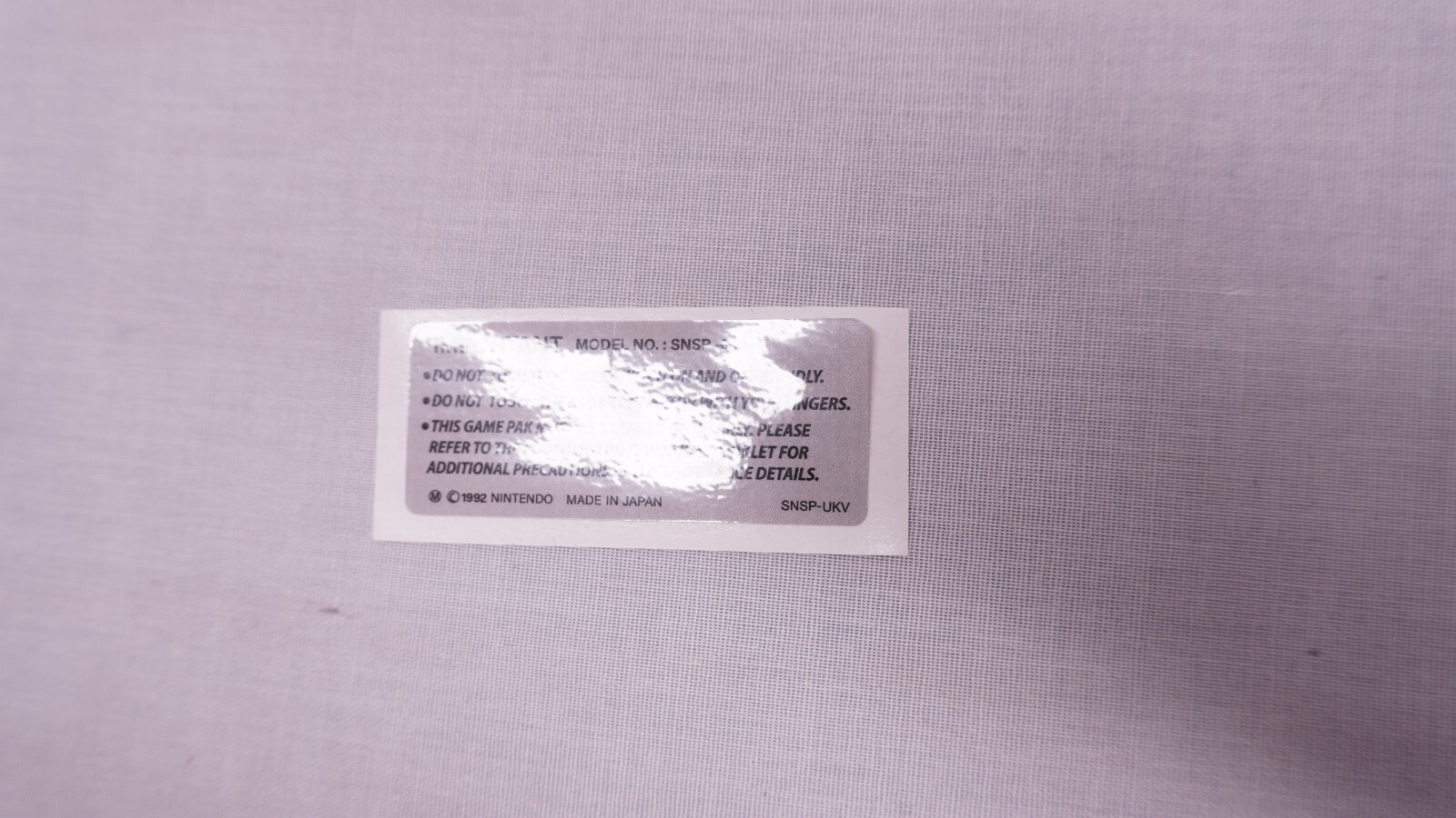 5x PAL UKV SNES Game Cartridge Cart Repro Rear Cover Sticker Label ONLY ...