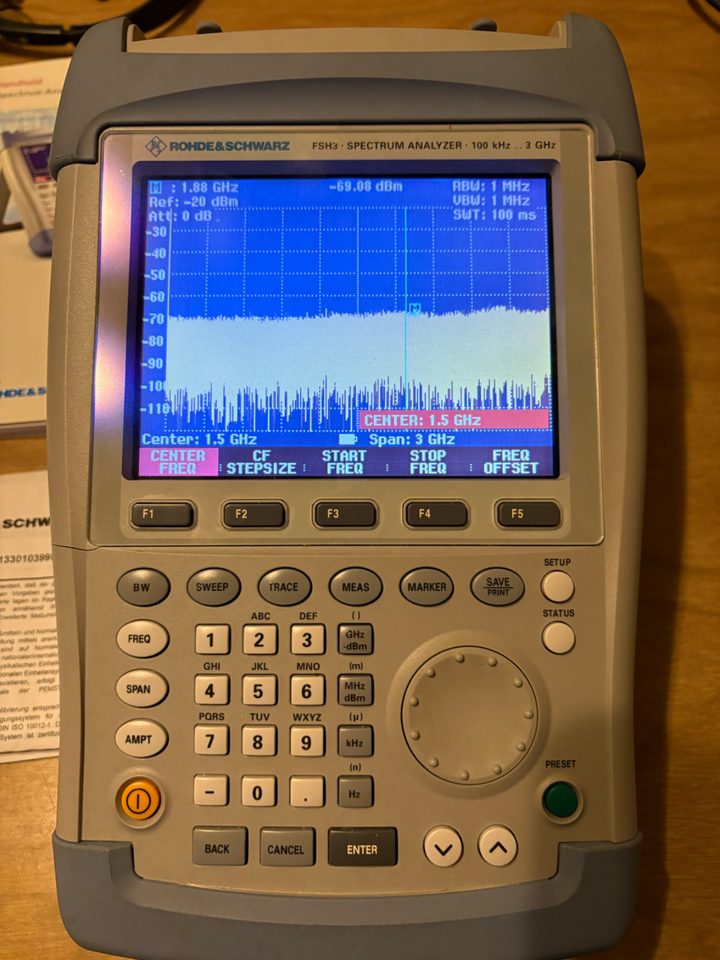 Rohde and Schwarz FSH3 100 kHz -3 GHz Spectrum Analyzer w Tracking ...