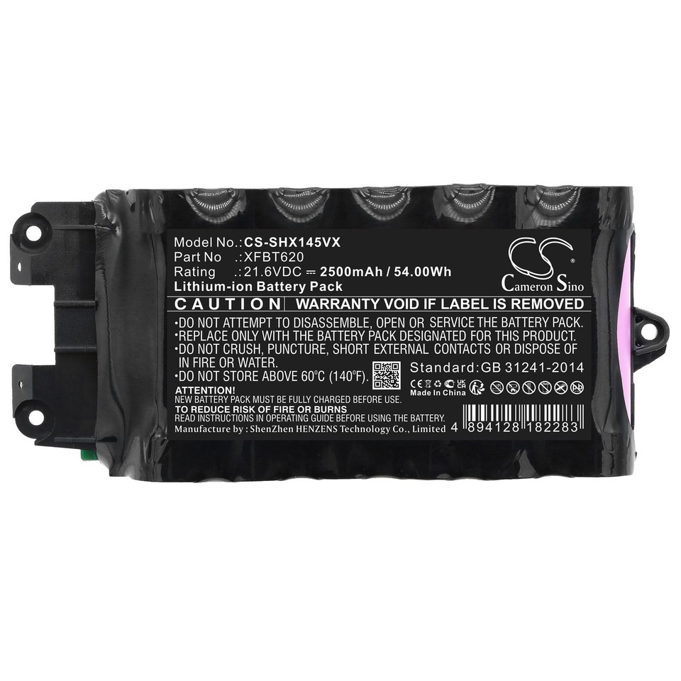 Replacement for Shark Rechargeable Battery XFBT620 IX140 IX141 IZ140 ...