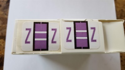 Alphabetic Color Coded Bar Style End Tap Labels, 500/Roll, Letter Z | eBay