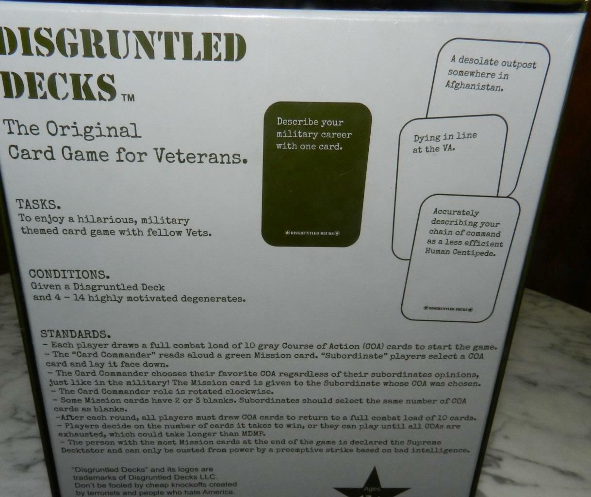 Disgruntled Decks The Original Military Party Card Game for Veterans ...