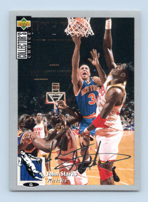 1994 Collector's Choice Silver Signature #303 John Starks New York ...