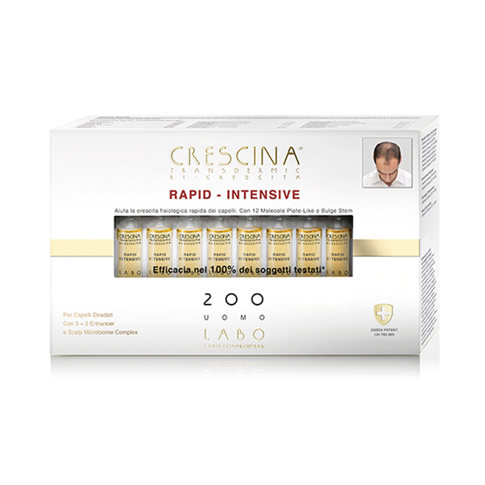 Labo Crescina Transdermic Rapid-Intensive 200 Men 40 Vials Hair Regrowth | eBay