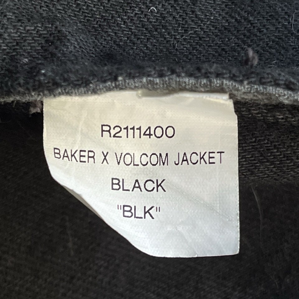 Rare Sample Volcom Stone Age X Baker Collab Black Denim Jacket Limited ...