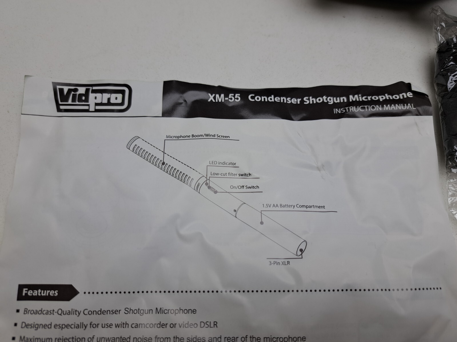 Vidpro XM-55 Condenser Shotgun Microphone Kit for sale online | eBay