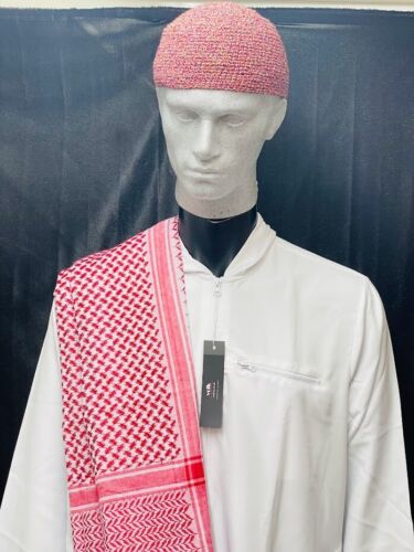 Saudi Scarf Keffiyeh Shemagh |Arab Unisex| Head Neck Wrap Cover.(Red ...