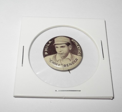 1910-12 Sweet Caporal Baseball Coin Pin Chief Bender Philadelphia ...