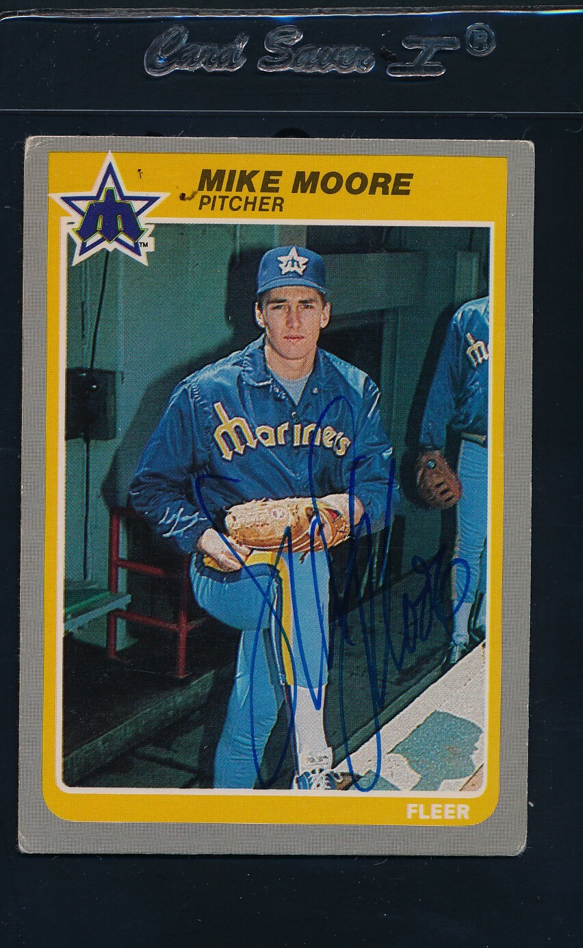 1985 Fleer #495 Mike Moore Mariners Signed Auto *29064 | eBay
