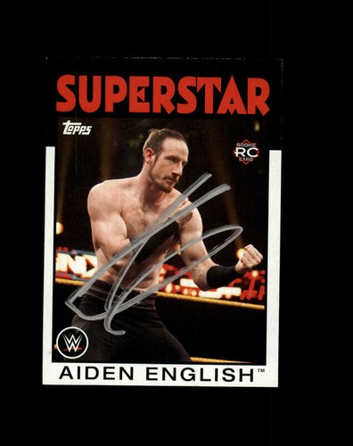 Aiden English Signed WWE 2016 Topps Rookie Card IPA (In Person ...
