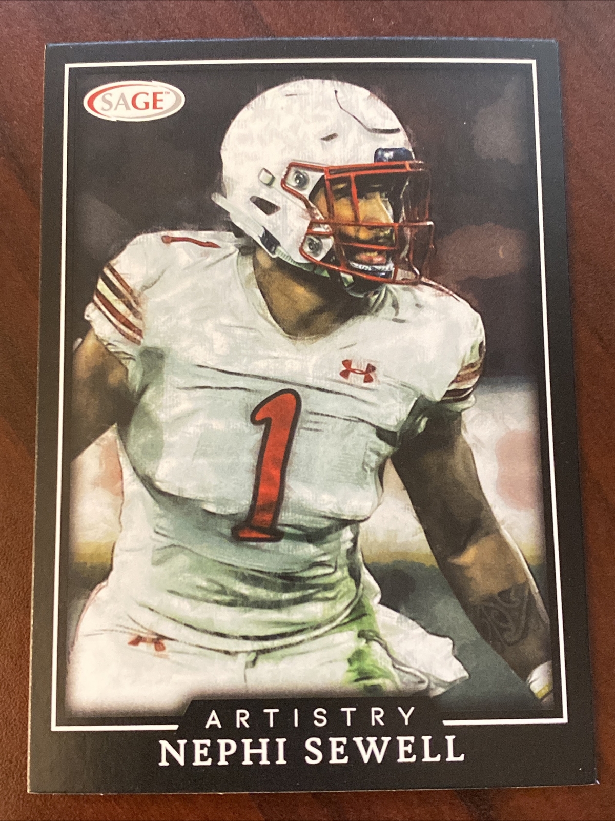 2022 SAGE ARTISTRY ~ NEPHI SEWELL #25 ~ RC ROOKIE CARD ~ UTAH UTES NCAA ...